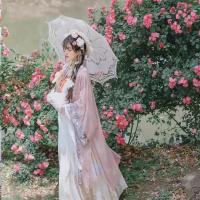 China Customized Logo White Lace Wedding Umbrella for Fashionable Wedding Favors and Gifts for sale