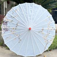 China Vintage Style 23 Inches*10k Chinese Paper Parasol Umbrella for Customized Printing for sale