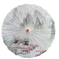 China Vintage Style 23 Inches*10k Chinese Paper Parasol Umbrella for Customized Printing for sale