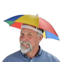 China Sun-UV Protection Custom Logo Printing Head Hat Shape Umbrella for Adults and Kids for sale