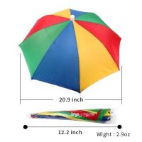 China Sun-UV Protection Custom Logo Printing Head Hat Shape Umbrella for Adults and Kids for sale