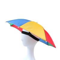 China Sun-UV Protection Custom Logo Printing Head Hat Shape Umbrella for Adults and Kids for sale