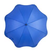 China creative 8 ribs round corner wind resistant safety tips straight umbrella with logo print for sale