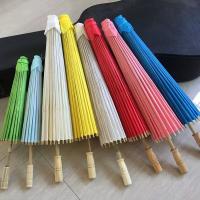 China Handmade Props White Japanese Paper Umbrella with Customized Designs Logo Printing for sale