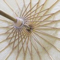 China Handmade Props White Japanese Paper Umbrella with Customized Designs Logo Printing for sale