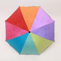 China Folding Umbrella with Flowers Bloom Effect Metal Shaft Magic Changing Colors All in 1 for sale