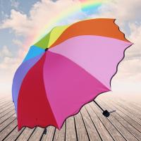 China Folding Umbrella with Flowers Bloom Effect Metal Shaft Magic Changing Colors All in 1 for sale
