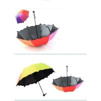 China Folding Umbrella with Flowers Bloom Effect Metal Shaft Magic Changing Colors All in 1 for sale