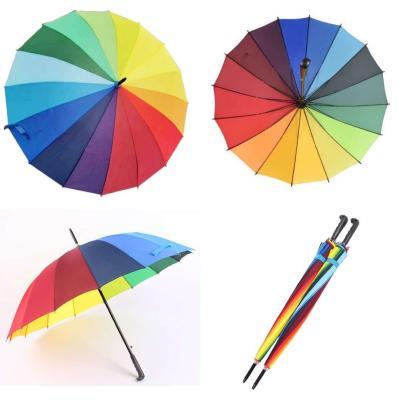 China Auto Open 16K Umbrella with Customized Iridescence and Print in Colorful Gradual Design for sale