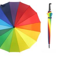 China Auto Open 16K Umbrella with Customized Iridescence and Print in Colorful Gradual Design for sale