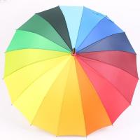 China Auto Open 16K Umbrella with Customized Iridescence and Print in Colorful Gradual Design for sale