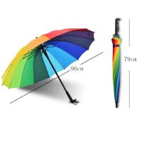 China Auto Open 16K Umbrella with Customized Iridescence and Print in Colorful Gradual Design for sale