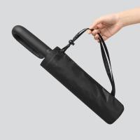 China Three-Fold Umbrella with Automatic Folding and Customized Logo Printing on Pongee Panel for sale