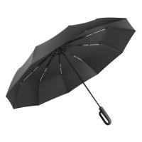 China Three-Fold Umbrella with Automatic Folding and Customized Logo Printing on Pongee Panel for sale