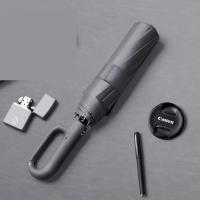 China Three-Fold Umbrella with Automatic Folding and Customized Logo Printing on Pongee Panel for sale