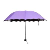 China Minimalist Design Style Magic UV Folding Sun Rain Windproof Flowering Umbrella for sale