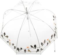 China Custom Printed Logo or Pattern Clear Dome Umbrella for Lady 23inch 8k Black Metal Frame for sale