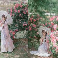 China Wedding Decoration Battenburg Lace Umbrella with Customized Logo and Fiberglass Frame for sale