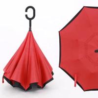 China Colorful 23inch 8k 190T Pongee Personalized Compact Inverted Reverse C Handle Umbrella for sale