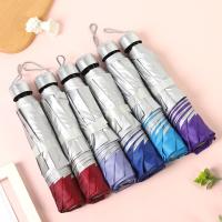 China Minimalist Design 3 Folding Sun Protection Umbrella with Windproof Open Diameter 94cm for sale
