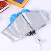 China Minimalist Design 3 Folding Sun Protection Umbrella with Windproof Open Diameter 94cm for sale