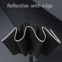 China Black Metal Shaft Reverse Umbrellas with Logo Prints and Automatic Function for sale