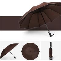 China Black Metal Shaft Reverse Umbrellas with Logo Prints and Automatic Function for sale