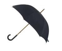 China Minimalist Design Style Printed Double Umbrella with Wooden Shaft and Hook Handle for sale