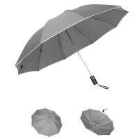 China Rubber Coated Handle Portable Windproof UV Folding Reverse Inverted Umbrella with Logo Printing for sale