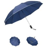 China Rubber Coated Handle Portable Windproof UV Folding Reverse Inverted Umbrella with Logo Printing for sale