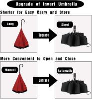 China Convenient and Fast Custom Branded Auto Umbrella Windproof Travel Compact Folding Reverse Umbrella for sale
