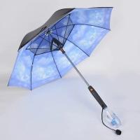 China Outdoor Market Repel Umbrella with Built-in Fan and Water Spray Custom Printing for sale