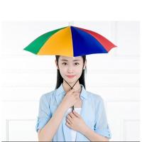 China Adults' Mini Umbrella Hat with Steel Rib Material and Customized Print Logo for sale