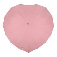 China Adults Creative Bright Red Heart-Shaped Sunshade Long Handle Umbrella for Wedding for sale