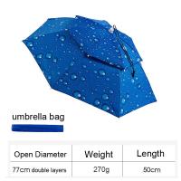 China Plastic Handle Double Layers Fishing Hat Umbrella for Hiking and Beach Activities for sale