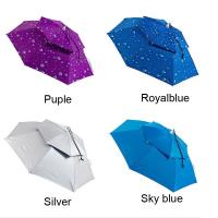 China Plastic Handle Double Layers Fishing Hat Umbrella for Hiking and Beach Activities for sale