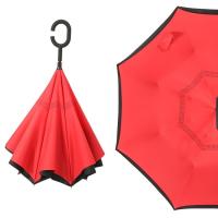 China Windproof Double Layer Reverse Umbrella Foldable Reversible Automatic C-Standing Umbrella for sale