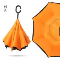 China Windproof Double Layer Reverse Umbrella Foldable Reversible Automatic C-Standing Umbrella for sale