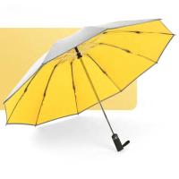 China Tech Titanium Silver Coating Custom Fold Inverted Reverse Umbrella for Stylish Design for sale