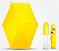 China 19inch 6K 190T Pongee Mini Pocket Capsule Umbrella Perfect for Advertising or Gifting for sale