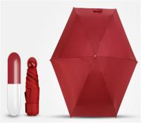China 19inch 6K 190T Pongee Mini Pocket Capsule Umbrella Perfect for Advertising or Gifting for sale