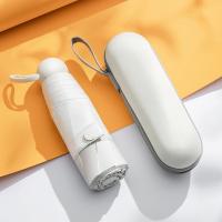China Traveler's Choice Mini Five Fold Capsule Umbrella with UV Protection and Logo Printing for sale