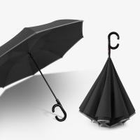 China Simple and Creative Advertising Gift Umbrella with Reinforced Fiber Reverse Design for sale