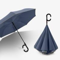 China Simple and Creative Advertising Gift Umbrella with Reinforced Fiber Reverse Design for sale