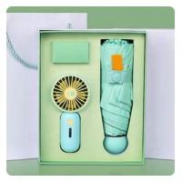 China Umbrella Gift with Custom Box All in 1 Function USB Rechargeable Mini Portable Fan for sale