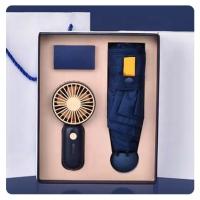 China Umbrella Gift with Custom Box All in 1 Function USB Rechargeable Mini Portable Fan for sale