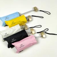 China Travel in Style with Super Mini Pocket Anti UV Umbrella Golden Metal fiberglass Ribs for sale