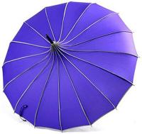 China Japanese Garden Pagoda Vintage Umbrella Long Hook Handle Black and White Double Color for sale