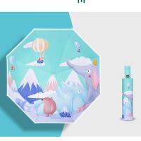 China Adults Unique Pattern Self Fold Sun Rain Kids Umbrella with Rubber Coated Handle for sale