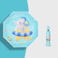 China Adults Unique Pattern Self Fold Sun Rain Kids Umbrella with Rubber Coated Handle for sale